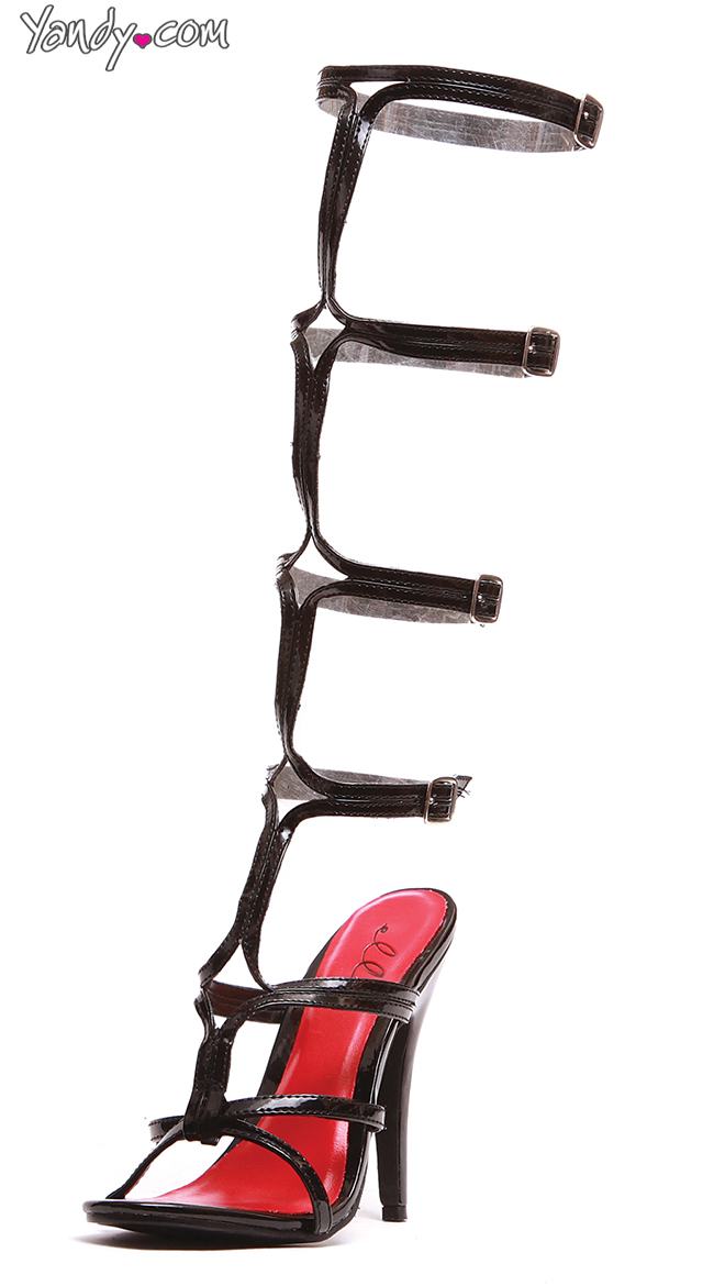 Aphrodite Gladiator Heel, Black Strappy Heels, Gladiator Heels for Women