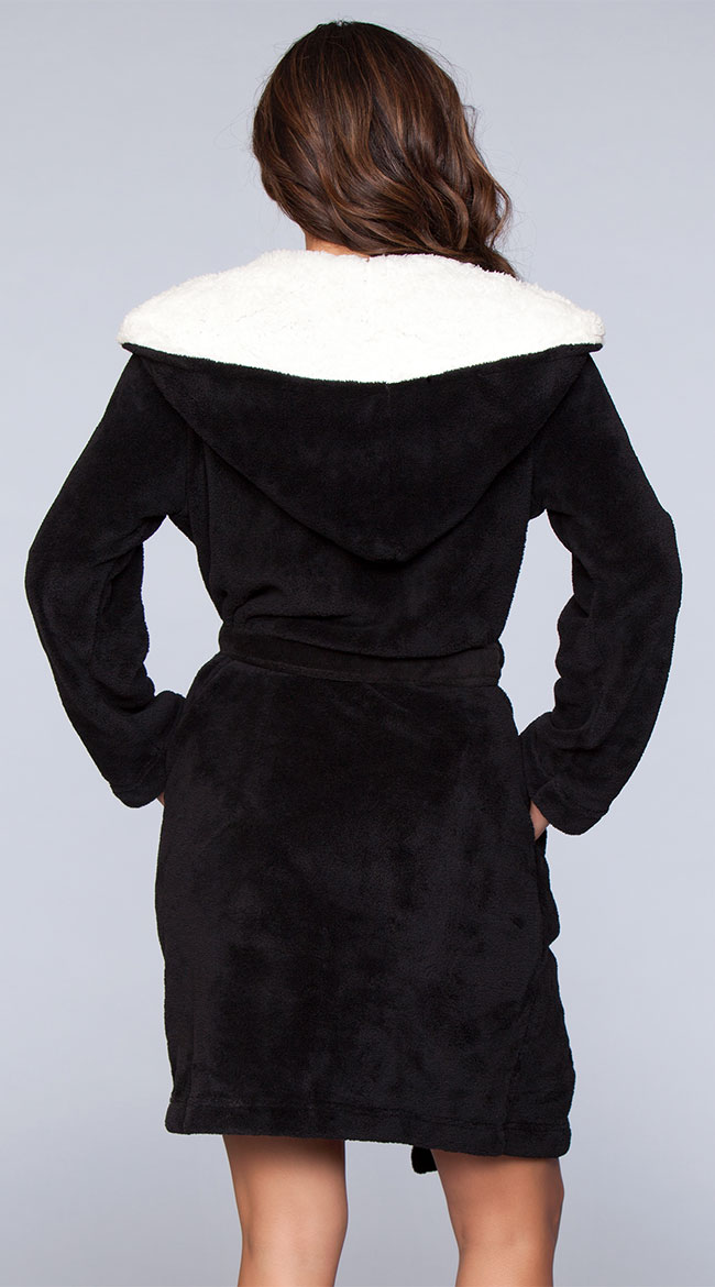 Janet Two-Tone Fleece Robe , Comfortable Warm Loungewear - Yandy.com