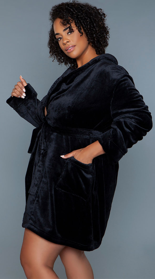 Plus Size Kaylee Cozy Robe, Plus Size Plush Robe - Yandy.com
