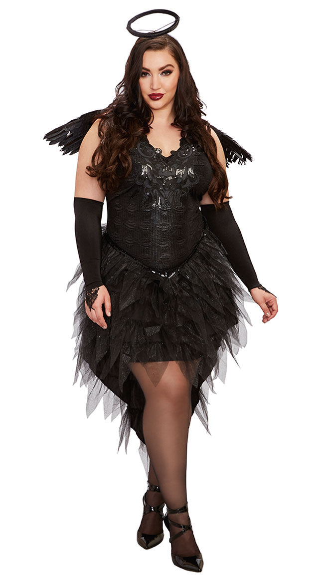 Plus Size Angel Of Darkness Costume, plus size dark angel costume ...
