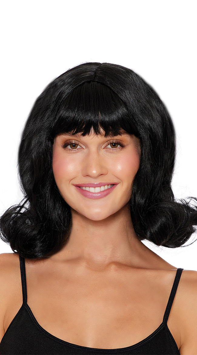60s Mod Flip Wig, Black Mod Wig - Yandy.com