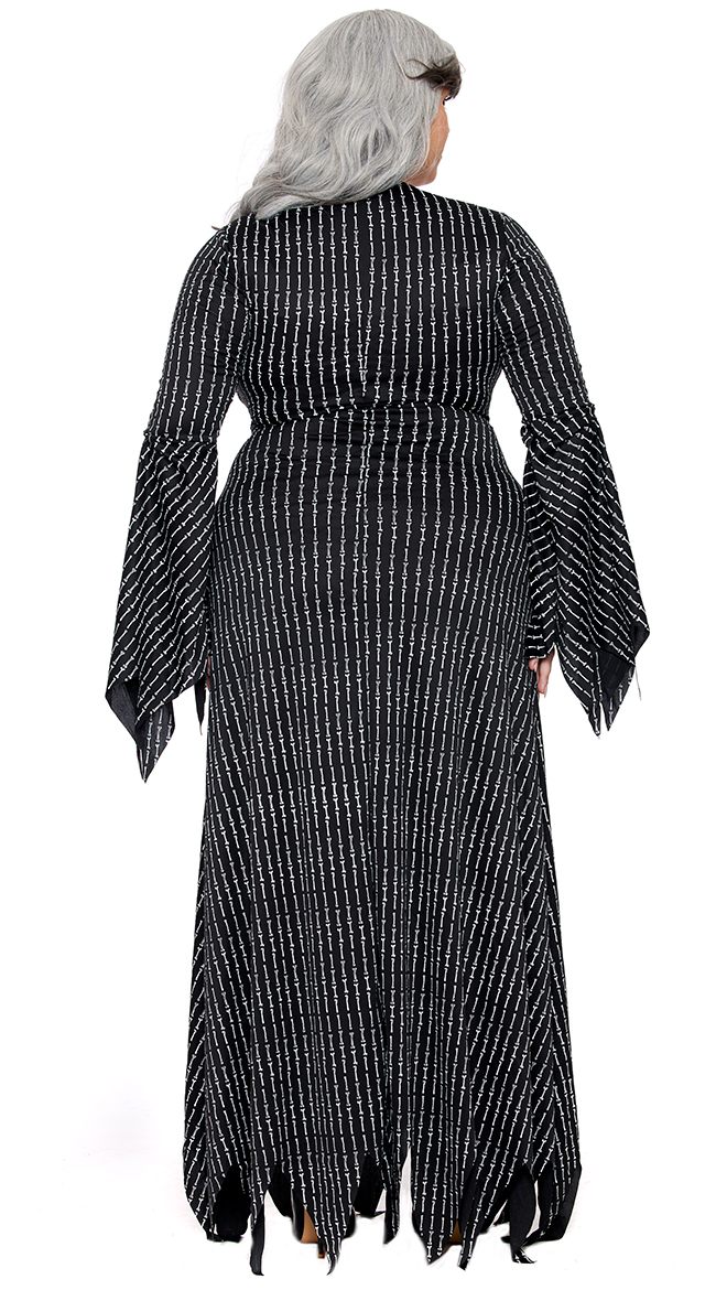 Plus Size Miss Boneyard Costume, Plus Size Sexy Skeleton Dress Costume ...
