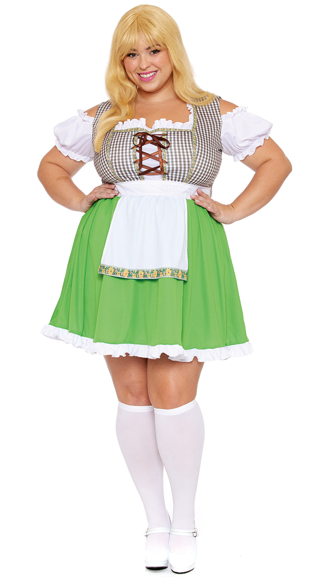 Plus Size Feisty Fraulein Costume, Plus Size Sexy Beer Girl Costume ...