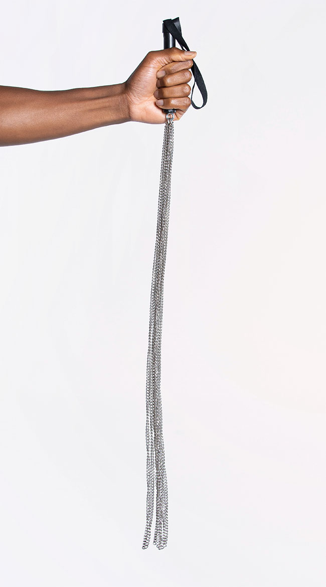 Leather Handle Chain Whip, Black Chain Whip - Yandy.com