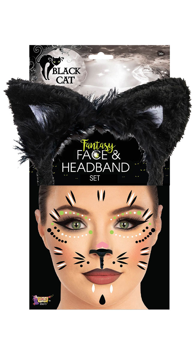 Cat Ears Costume Kit, Black Cat Costume Accessories - Yandy.com
