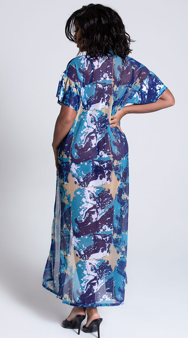 Metropolitan Printed Robe, Sexy Midi Length Robes - Yandy.com