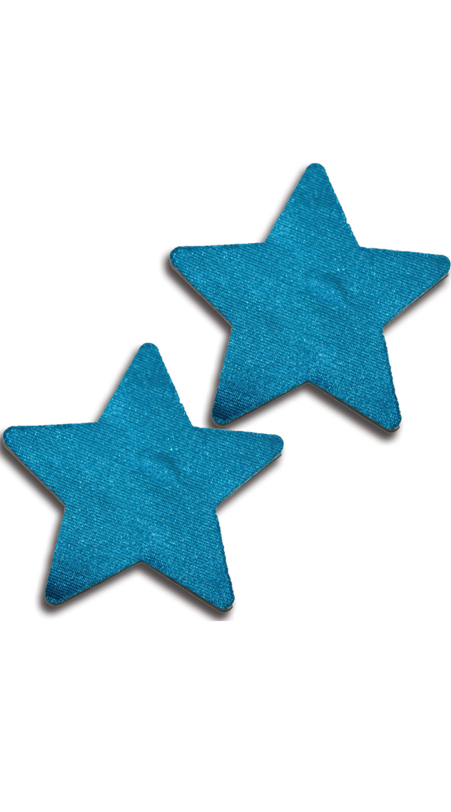 Solid Teal Star Pasties, Blue Star Pasties