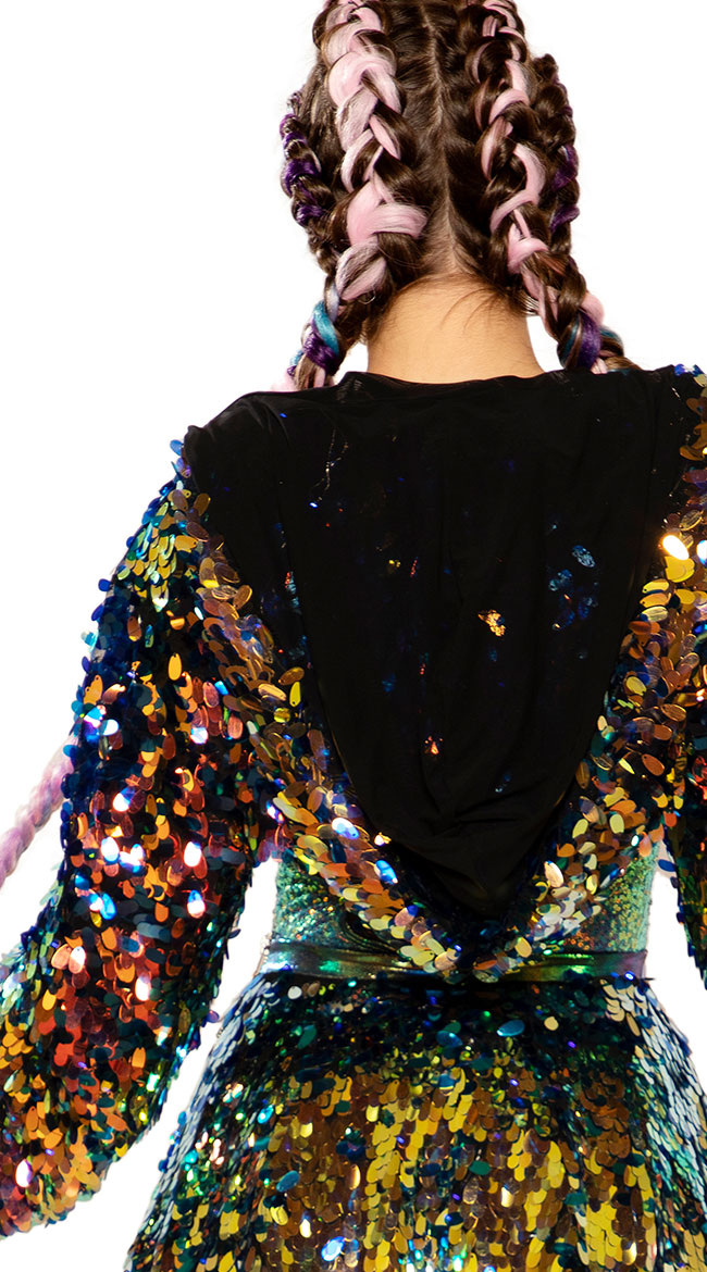 Light-Up Holographic Sequin Shrug,