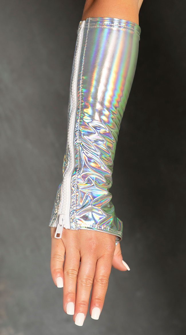 See My Reflection Gloves, Shiny Rave Gloves - Yandy.com