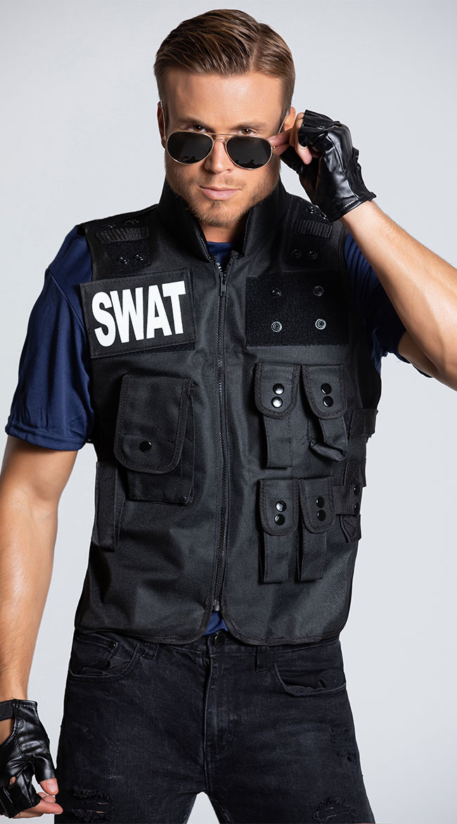 Mens SWAT Team Costume, Mens SWAT Commander Halloween Costume, Mens ...