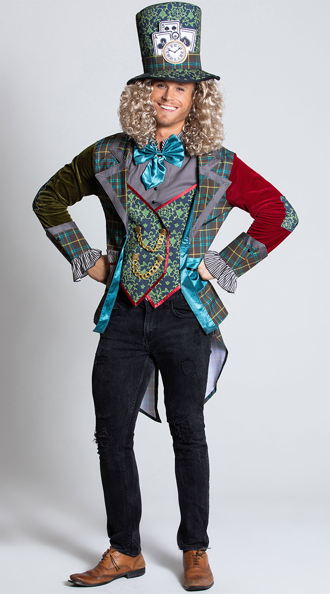 Men's Deluxe Mad Hatter Costume, Men's Deluxe Wonky Wonderland Costume ...