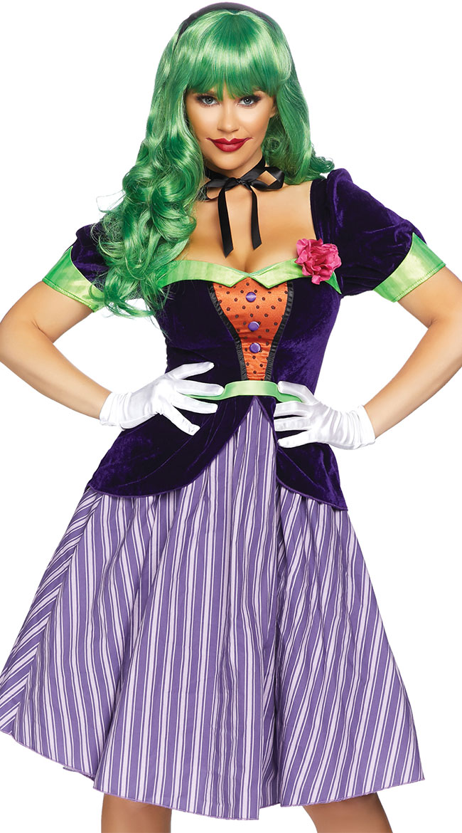 Comic Book Baddie Costume, Joker Dress Costume - Yandy.com