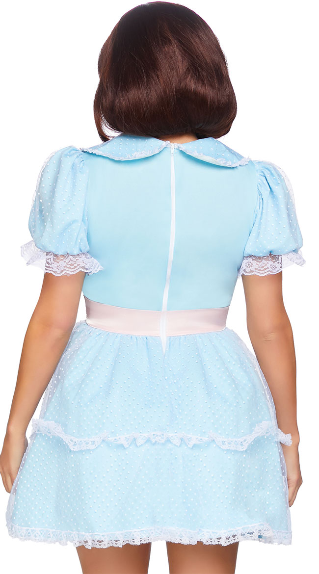 Creepy Sibling Costume, Blue Scary Babydoll - Yandy.com