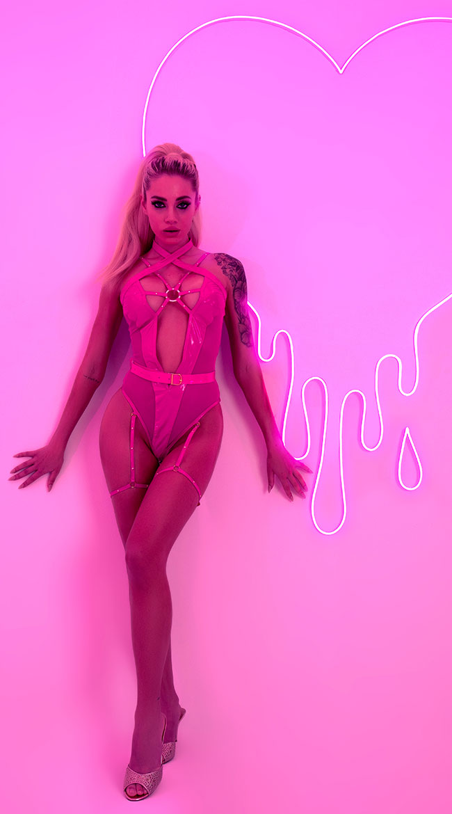 Vinyl Vengeance Bodysuit Sexy Vinyl Lingerie