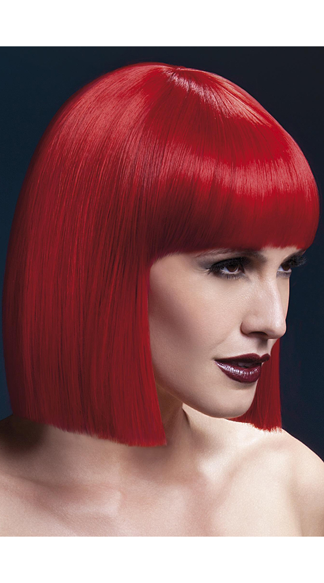 Lola Red Bob Wig, Red Blunt Bob Wig - Yandy.com
