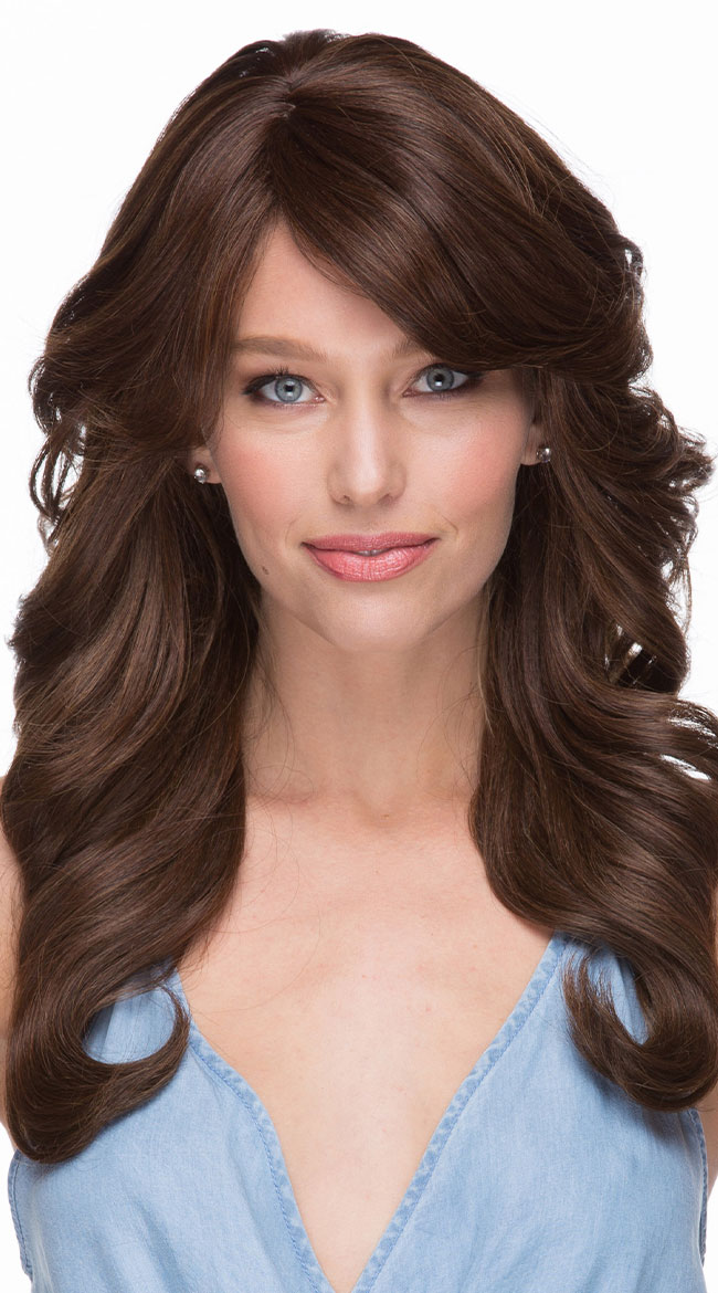 Long Layered Brunette Wig, Long Brunette Wavy Natural Wig - Yandy.com