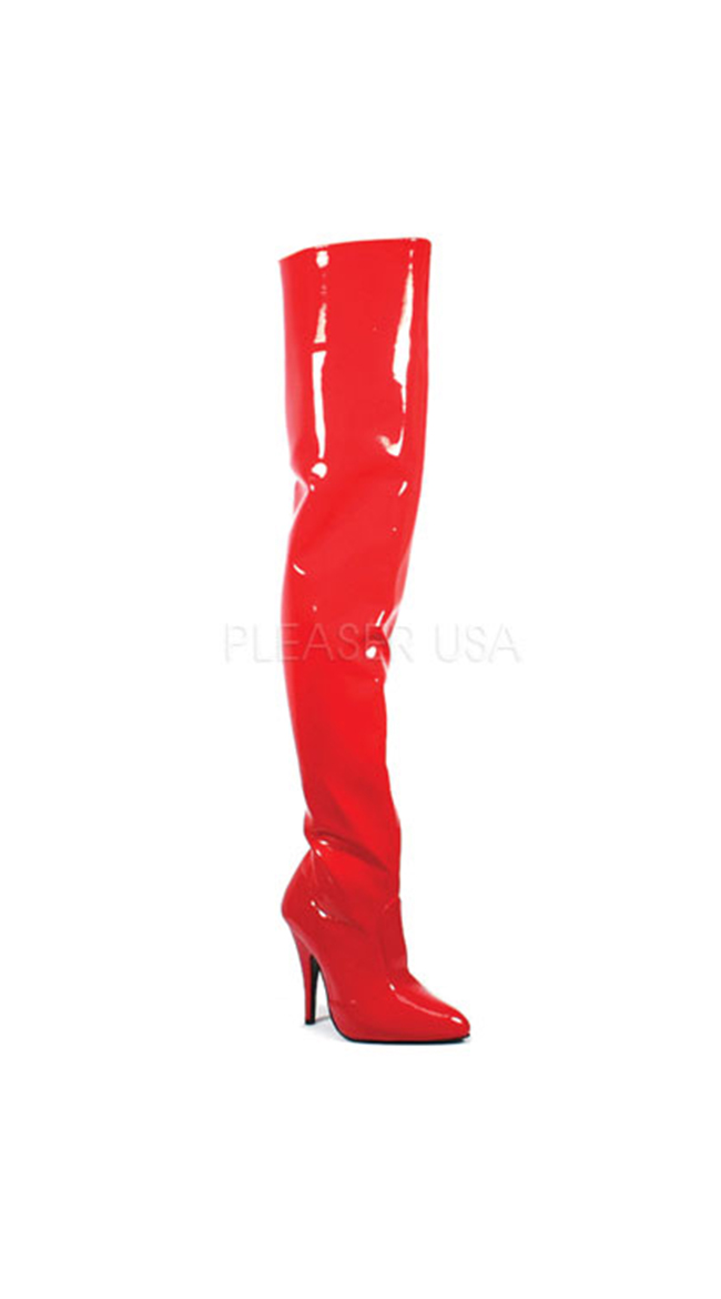 Seduce Zip Up Thigh Boots, Zip Up Boots, Patent Thigh High Boots ...