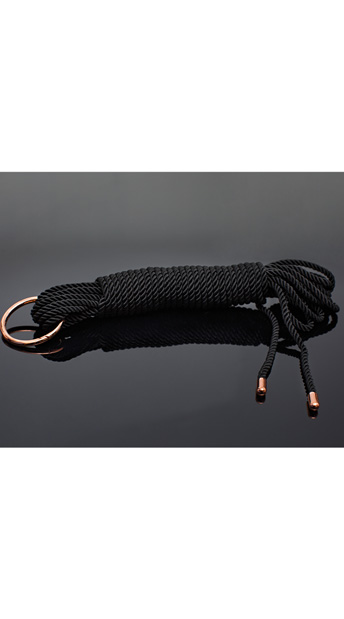 Submissive Desires Silky Rope, Black Wrist Safe Rope - Yandy.com