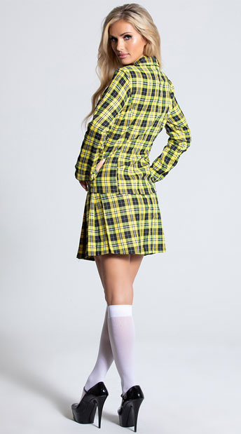 Fancy Girl Costume, Yellow Plaid Fancy Costume, Cher Yellow Plaid Costume