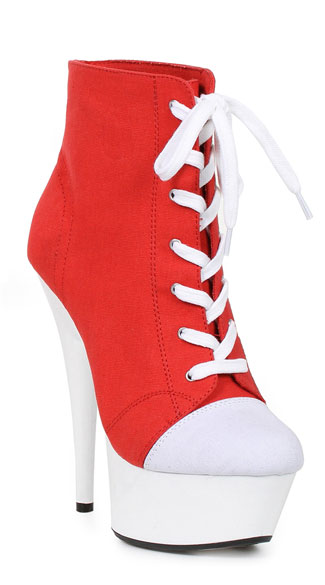 6" Sneaker Booties, high heel sneakers - Yandy.com