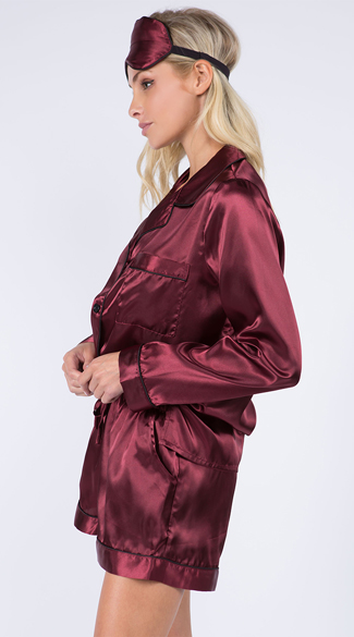 Satin Cuddles Pajama Set, Satin Pajama Set - Yandy.com