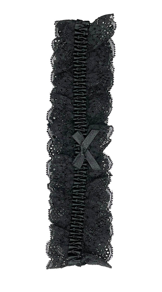 Satin and Lace Leg Garter, Ruffled Lace Leg Garter - Yandy.com