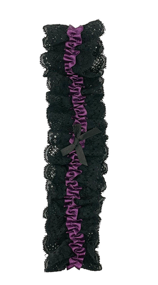 Satin and Lace Leg Garter, Ruffled Lace Leg Garter - Yandy.com