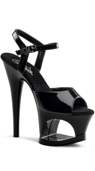 7 Inch Cut-out Platform Ankle Strap Sandal, 7" Heel 2 3/4" Cut-out ...