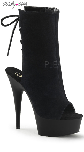 Open Toe and Back Ankle Boot, Open Toe Boot, Peep Toe Boot - Yandy.com